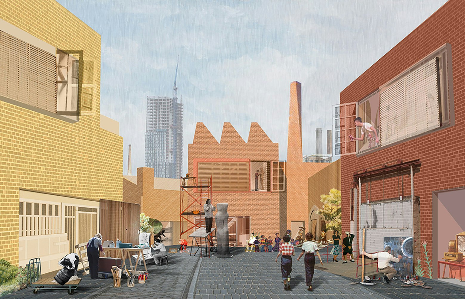 Working 'yard' spaces - Haworth Tompkins