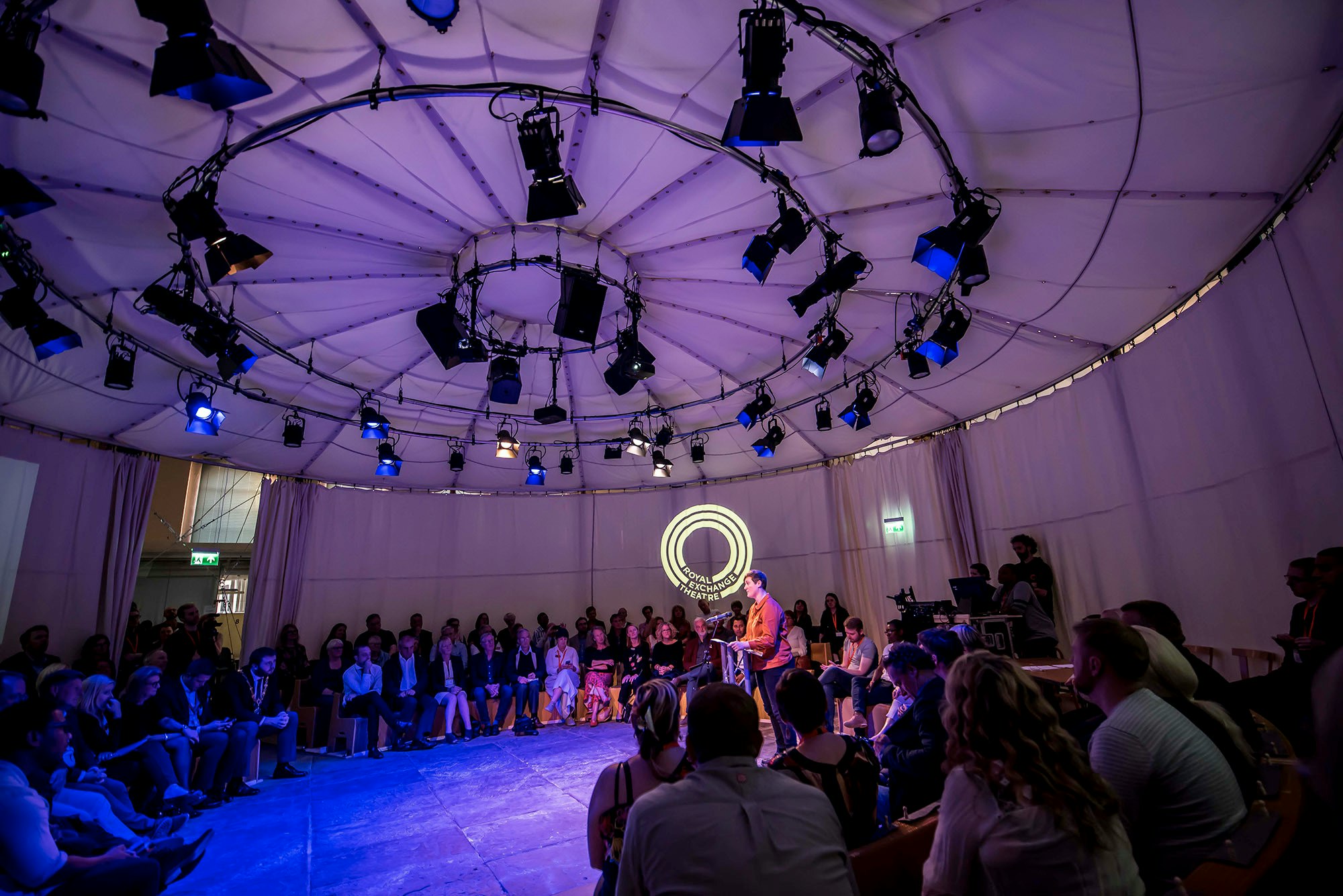 Opening of pop-up theatre for Manchester Royal… | Haworth Tompkins